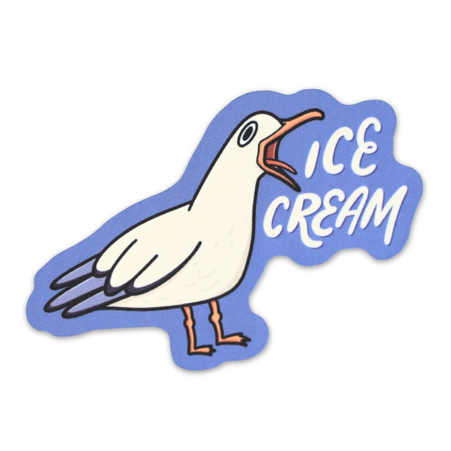 Seagull Screaming Ice Cream Funny Vinyl Sticker – The Silly Goose ...