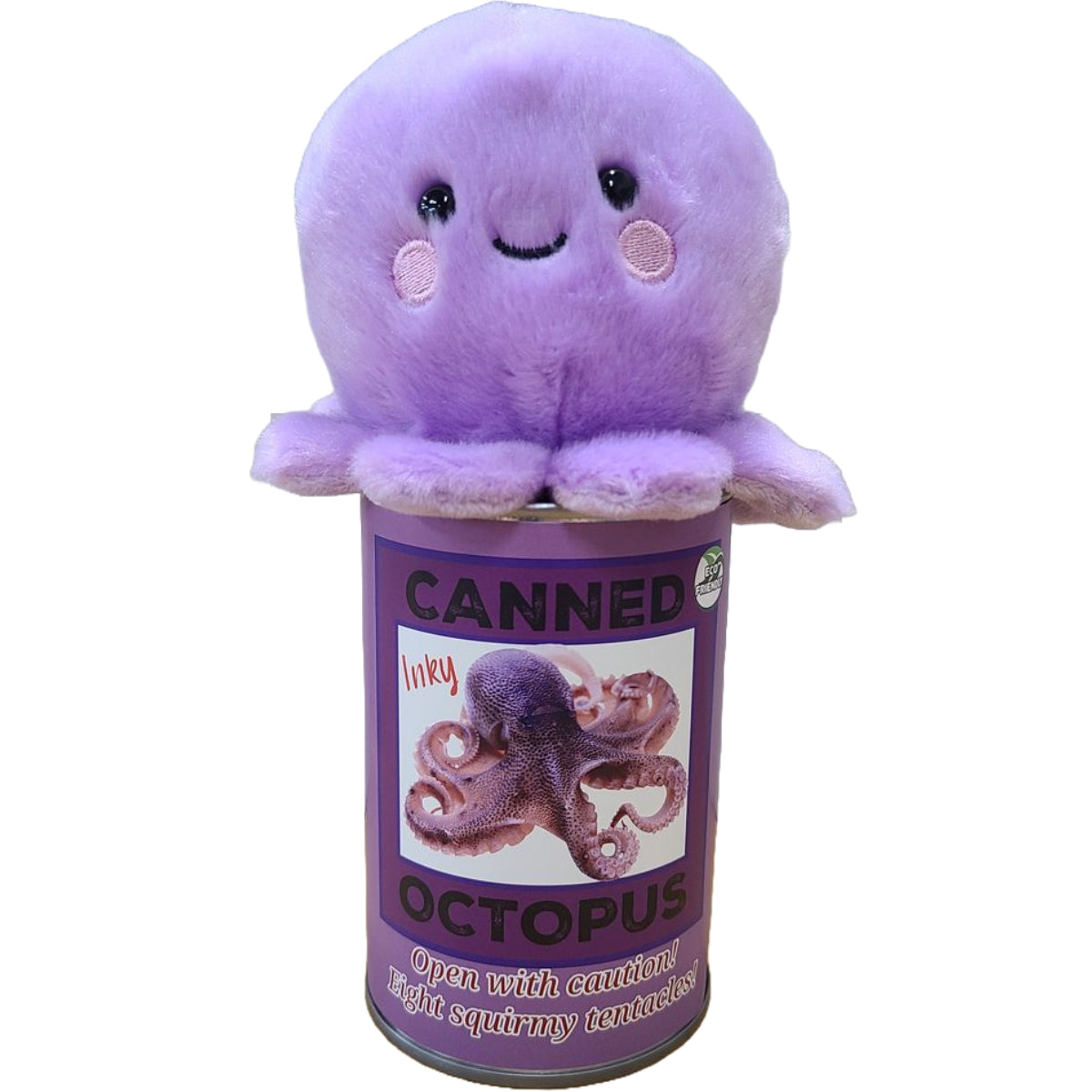 Inky the Canned Octopus - Eco-Friendly Plush w/Jokes – The Silly Goose ...