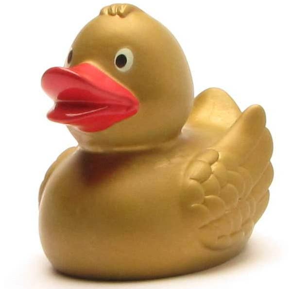 Elegant rubber duck in gold - rubber duck – The Silly Goose ...