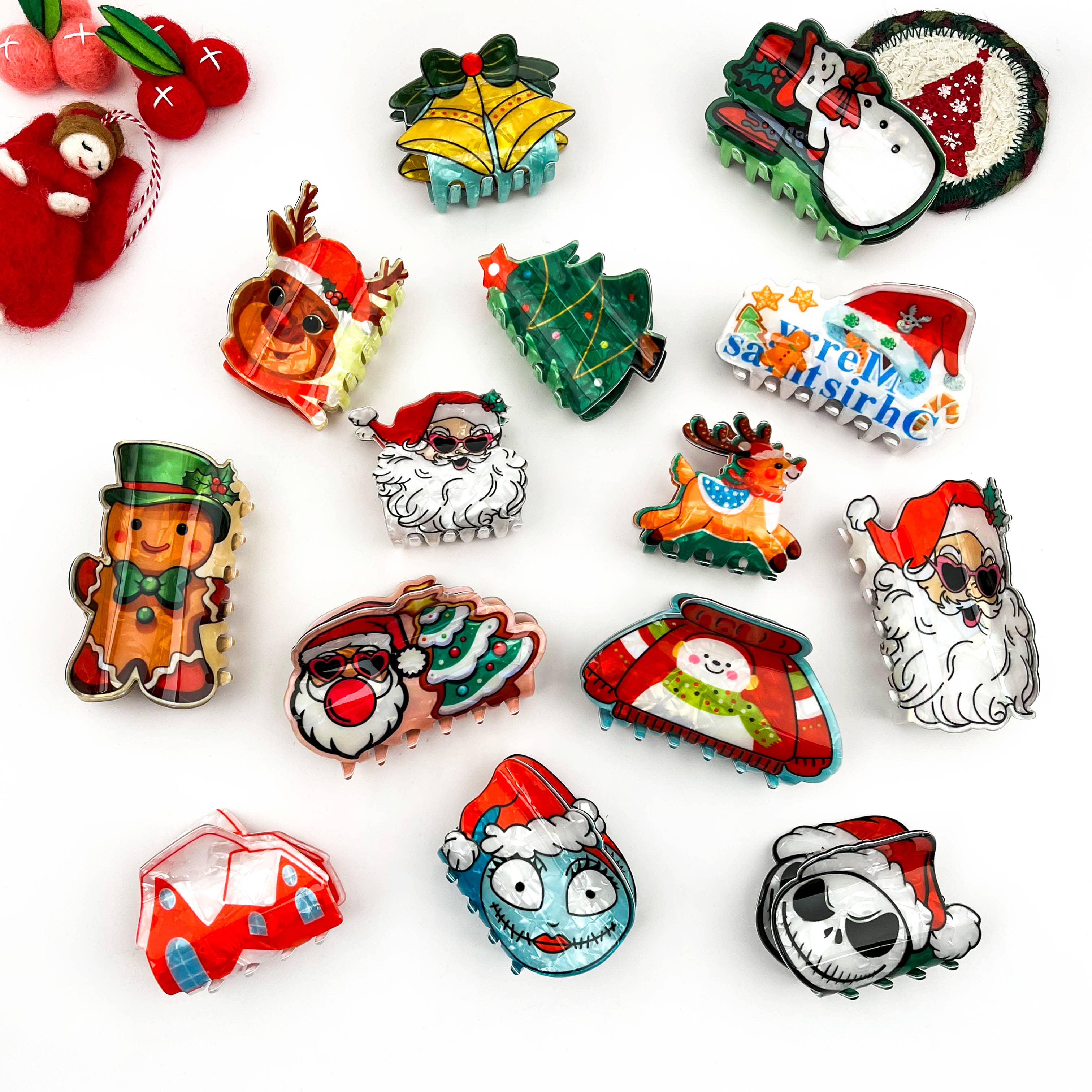 Christmas Fun Pumpkin Skull Ghost Holiday Hair Claw Clip – The Silly ...
